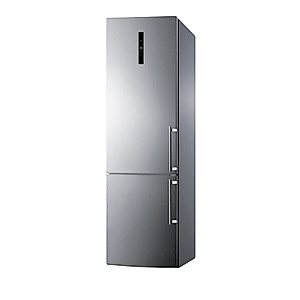 Summit Appliance FFBF181ES2LHD Bottom Freezer Refrigerator, 24" Wide, High Temperature Alarm, 11.7 cu.ft Capacity, Stainless Steel Door, Left Hand Door Swing, Multi-Flow Fan, Digital Thermostats