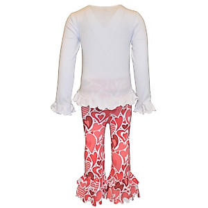 Unique Baby Girls Valentines Day Love Always Wins Pants Set (4t, Love Wins)