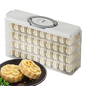 Dumpling Storage Box - Multilayer Household Storage Box, Easy To Use Dumpling Container | Stackable Storage Box With Date Recorder, Space Saving Dumpling Storage Box Suitable For Restaurant Freezer