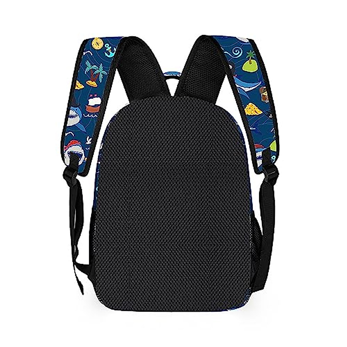 oallpu Cartoon Shark Backpack, Casual Lightweight Shark Laptop Bag, Classic Shoulders Backpack Cute Daypack with Multiple Pockets(Cartoon Shark)