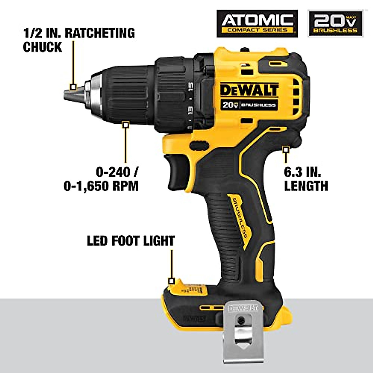 DEWALT DCK489D2 ATOMIC 20V MAX* Brushless Cordless 4-Tool Combo Kit