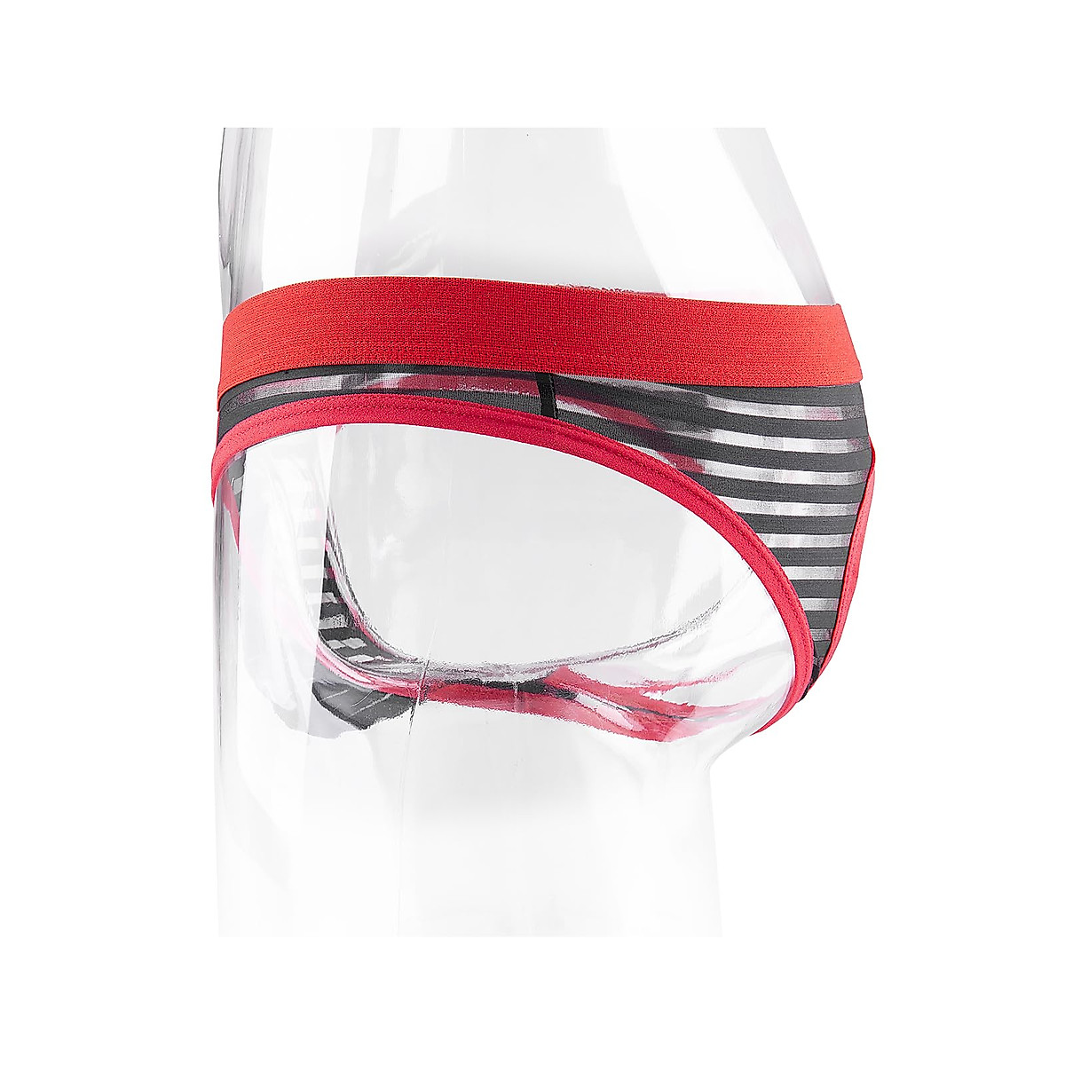 Evankin Men Jockstraps Cotton Mesh Breathable Men Underwear Briefs Thongs Gay Underwear(203-Black,M)