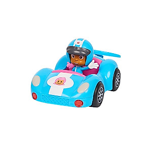 Bubble Guppies Molly's Fin-tastic Racer, 4-inch Molly Figure and matching Fin-tastic Racer, Blue, Kids Toys for Ages 3 Up by Just Play