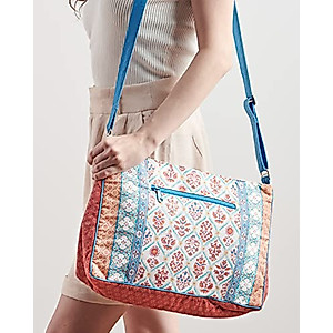 Maison d' Hermine Hand Bag Cotton Adjustable Shoulder Strap Easter Cross Body Tote purse with Zippered & Slip Pockets for Women Office Travel School College Shopping, Romane