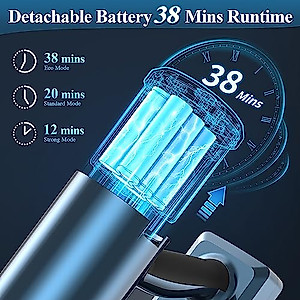 EICOBOT Cordless Vacuum Cleaner, 8 in 1 Lightweight Stick Vacuum with 28Kpa Powerful Suction Brushless Motor, Max 38mins Runtime, Handheld Vacuum for Carpet Hard Floor Pet Hair A30 Blue