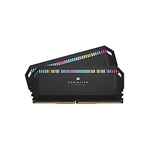 CORSAIR DOMINATOR PLATINUM RGB DDR5 RAM 32GB (2x16GB) 5600MHz CL36 Intel XMP iCUE Compatible Computer Memory - Black (CMT32GX5M2B5600C36)