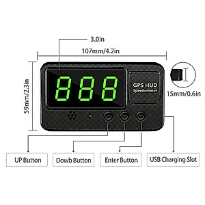 VJOYCAR C60s Universal Digital GPS Speedometer Car Hud Head Up Display with MPH Speed Alert Fatigue Driving Alarm, 100% for All Cars Truck Motorcycle ATV SUV Pick-up Scooter Golf Cart