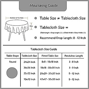 Wolkemer Faux Linen Round Tablecloth Heavy Duty Wrinkle Resistant Fabric Table Cloths 60 Inch Beige Coffee Table Cover for Kitchen Dining Indoor Outdoor Tabletop Decoration