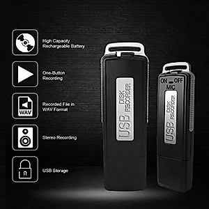 MONGIFI USB Mini Voice Recorder Audio Digital 8GB Battery Secret Working 15Hour New