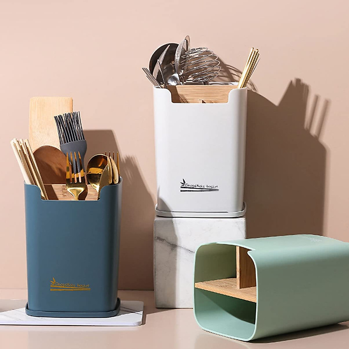 Cabilock Spoon Fork Organizer 1pc Cutlery Storage Box Basketball Pp Tableware Kitchen Utensils Container