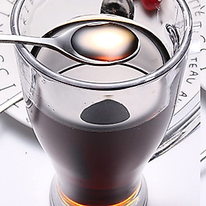 HAZOULEN 10-1/2 Inch Long Handle Stirring Mixing Spoon for Cocktail Ice Coffee Tea Drinks, Stainless Steel, Set of 8