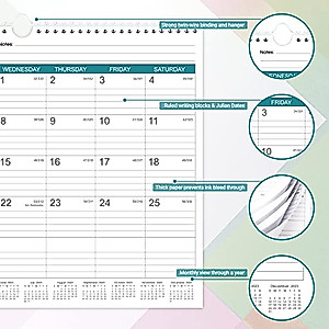 2023-2024 wall calendar - Desk/Wall Calendar 2023-2024, Jul.2023 - Dec.2024, 11-1/2"x14.68", Ruled Blocks, Spiral Bound, Monthly Calendar