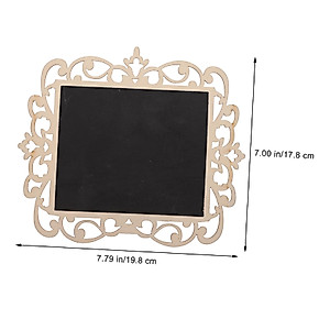 Ciieeo 3pcs Small Blackboard Pendant Wooden Chalkboard Sign Wedding Sign Message Blackboard Woodsy Decor Table Topper Tabletop Chalkboard Sign Hanging Blackboard Sign Price Tags Mini Set