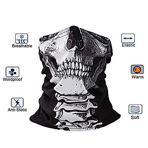 LANVO Running Gaiter Mask, Large Fleece Neck Gaiter for Men & Wowen, Winter Neck Warmer for Skiing, Hiking, Snowboard, Cycling, Fishing and Outdoor Sports