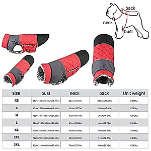 HonpraD Pet Clothes for Small Dogs Reflective Waterproof Pet Coat Winter Warm Dog Coat for Small Medium Large Dog