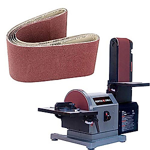 6 x 48 inch Sanding Belts 80 Grits 5 Pack Belt Sander Paper Belt Sander Belts Aluminum Oxide Sanding Belt for Belt Sander Knife Sharpening Woodworking Metal Glass Polishing