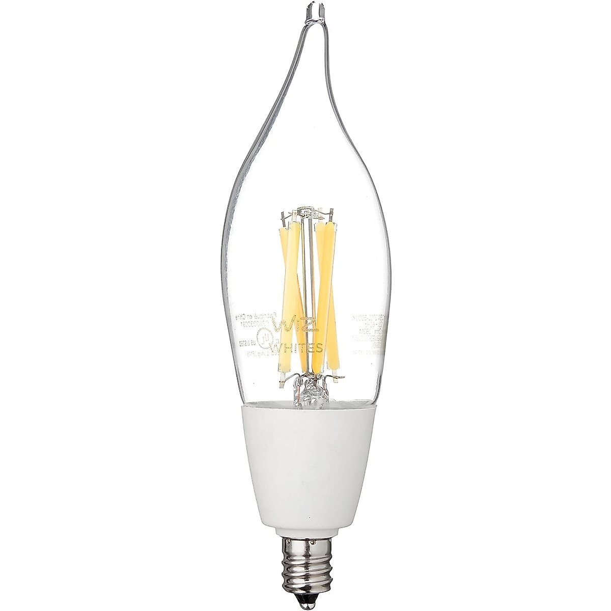 WiZ Clear 40W BA11 Tunable White Filament LED Smart Candle-Shaped Bulb - Pack of 1 - E12- Indoor - Connects to Your Existing Wi-Fi - Control with Voice or App - Matter Compatible