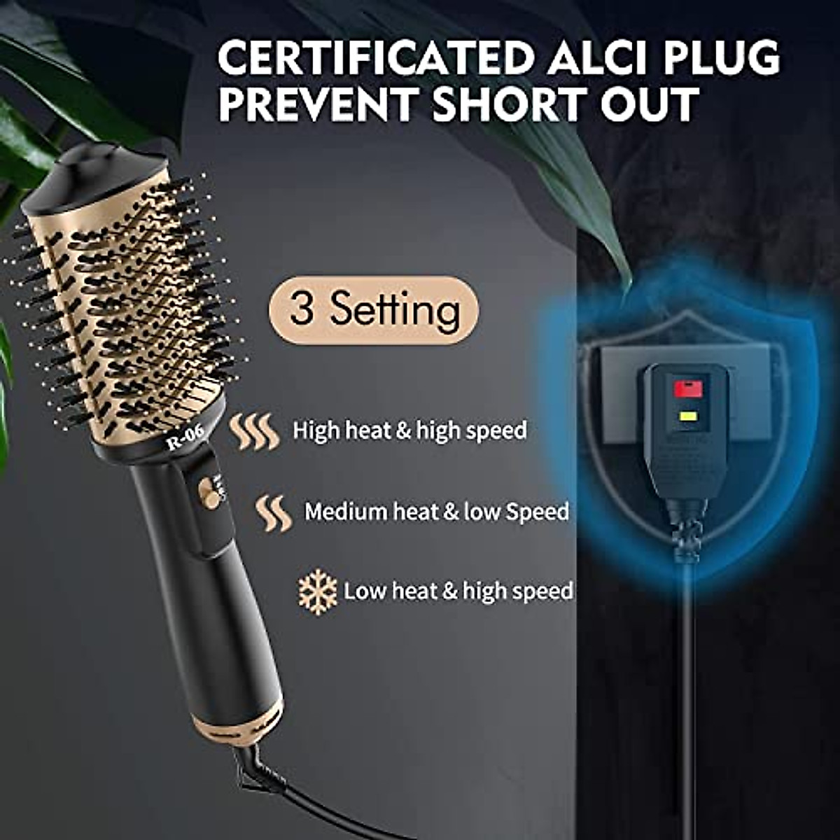 Hair Dryer Brush, Blow Dryer Brush Dryer and Styler Volumize in One, 4 in 1 Brush Blow Dryer Gold, Mothers Day Gifts from Daughter/Son