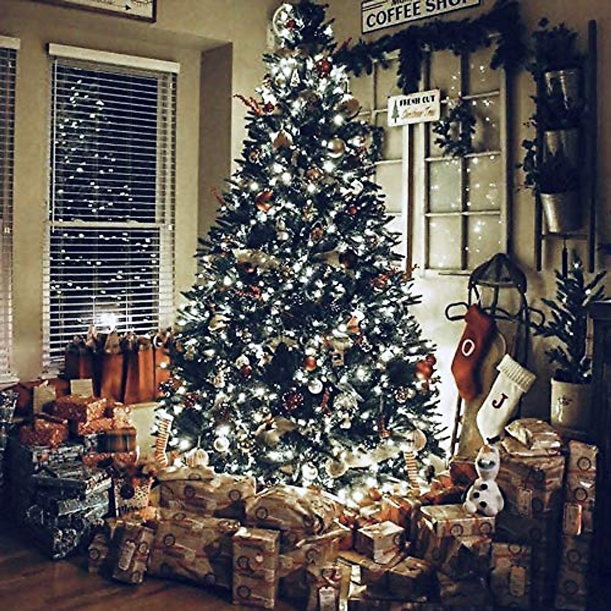 woohaha 2 Pack Solar String Lights Outdoor, 39ft 100 LED 8 Modes Waterproof Fairy Lights, Decoration for Garden Tree Patio Yard Wedding Party (100L-Cool White)