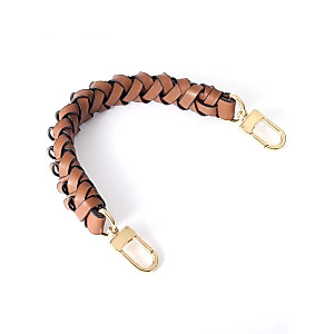 SMART DK Genuine Leather Braided Handle Compatible with Neonoe Strap for Metis Noe BB NM Beaubourg Hobo (BROWN)