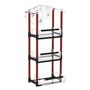 Window Bird Feeder with Strong Suction Cups, Large Weatherproof Birdfeeder with 3 Tiers Seed Tray and Drinking Sink, Outdoor Hanging Birdhouse for Wild Birds, Finch, Cardinal, and Bluebird