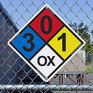 SmartSign - S-5531 NFPA Sign Kit (Placard, Digits & Symbols) | 17" Tall (Tip-to-Tip) Diamond Aluminum