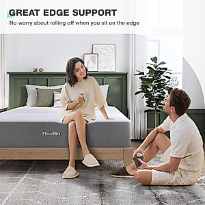 Novilla King Size Mattress, 12 Inch Gel Memory Foam Mattress King in a Box, Bamboo Charcoal Foam & Breathable Cover for Clean, Peaceful Sleep, Supportive & Pressure Relieving, CertiPUR-US Certified