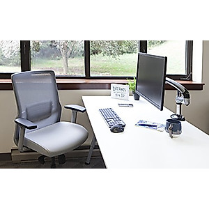 Ergotech Heavy Duty Freedom Arm, Includes Single Aluminum Heavy Duty Articulating Arm, 20-30.8 lbs. Weight Capacity, Suitable for Monitors up to 27 inches, VESA Compatible 75×75, 100×100, Silver