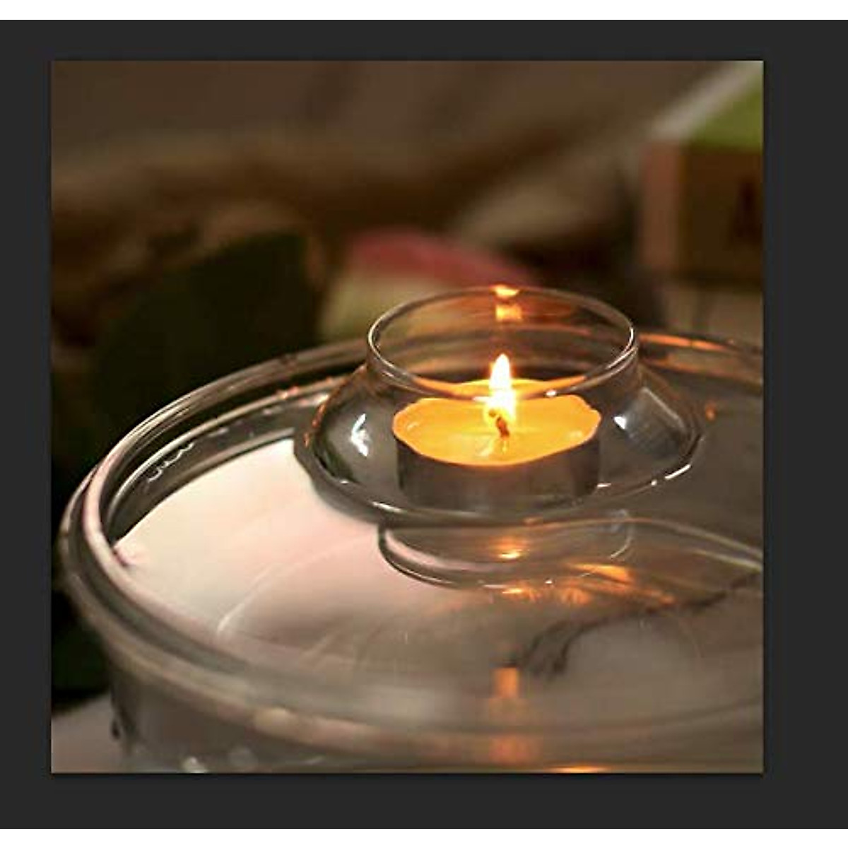 Creative Romantic Floating Tealight Candle Holder Set of 12 Clear Hard Borosilicate Glass Wedding Dinner Centerpiece Decoration