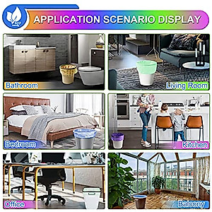 1.5 Gallon Trash Bags Small Bathroom Garbage Bags, Unscented Wastebasket Liners, Strong Kitchen Garbage Bags Colorful Bin Bags for Office, Bedroom,Living Room (5Liter, 120 Counts)