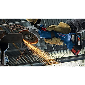 BOSCH GWS18V-8B15 18V Brushless 4-1/2 In. Angle Grinder Kit with (1) CORE18V® 4 Ah Advanced Power Battery, Black