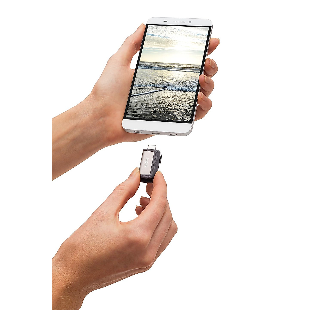 SanDisk 128GB Ultra Dual Drive USB Type-C - USB-C, USB 3.1 - SDDDC2-128G-G46, Gray