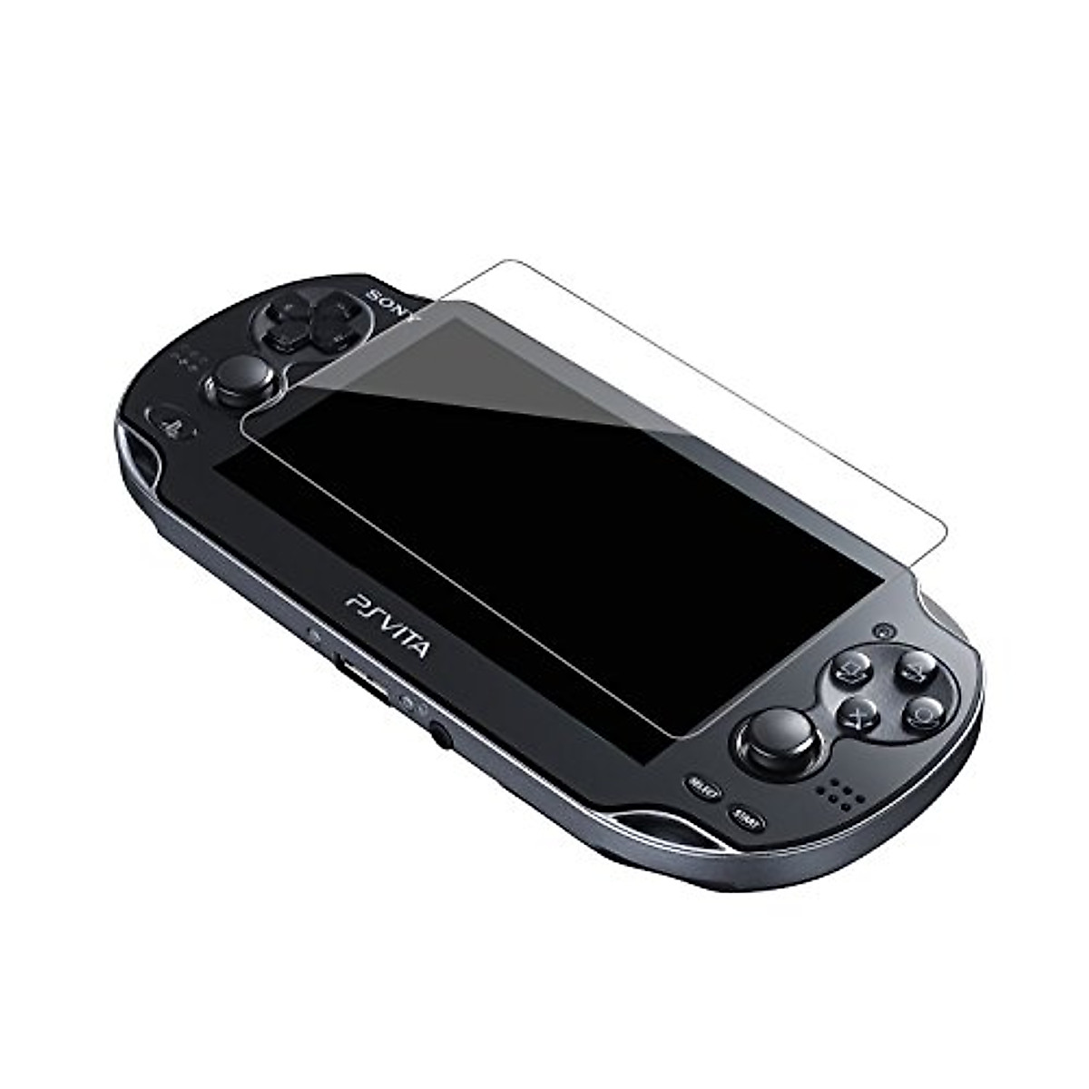 (4-Pack) 2 Front+2 Back Covers Screen Protectors for Sony Playstation Vita 1000, Akwox 9H Tempered Glass Front Screen Protector and HD Clear PET Back Screen Protective Film for PS Vita PSV 1000