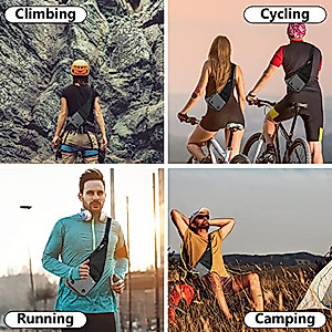 LPPJY Sling Bag Chest Shoulder Backpack Crossbody Bags for Men Women Casual Daypack Travel Outdoors (Grey)