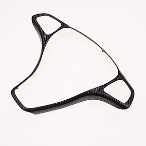 EIDRAN Carbon Fiber Car Steering Wheel Accessories Compatible with Mercedes-Benz C-Class W205 GLC-Class X253
