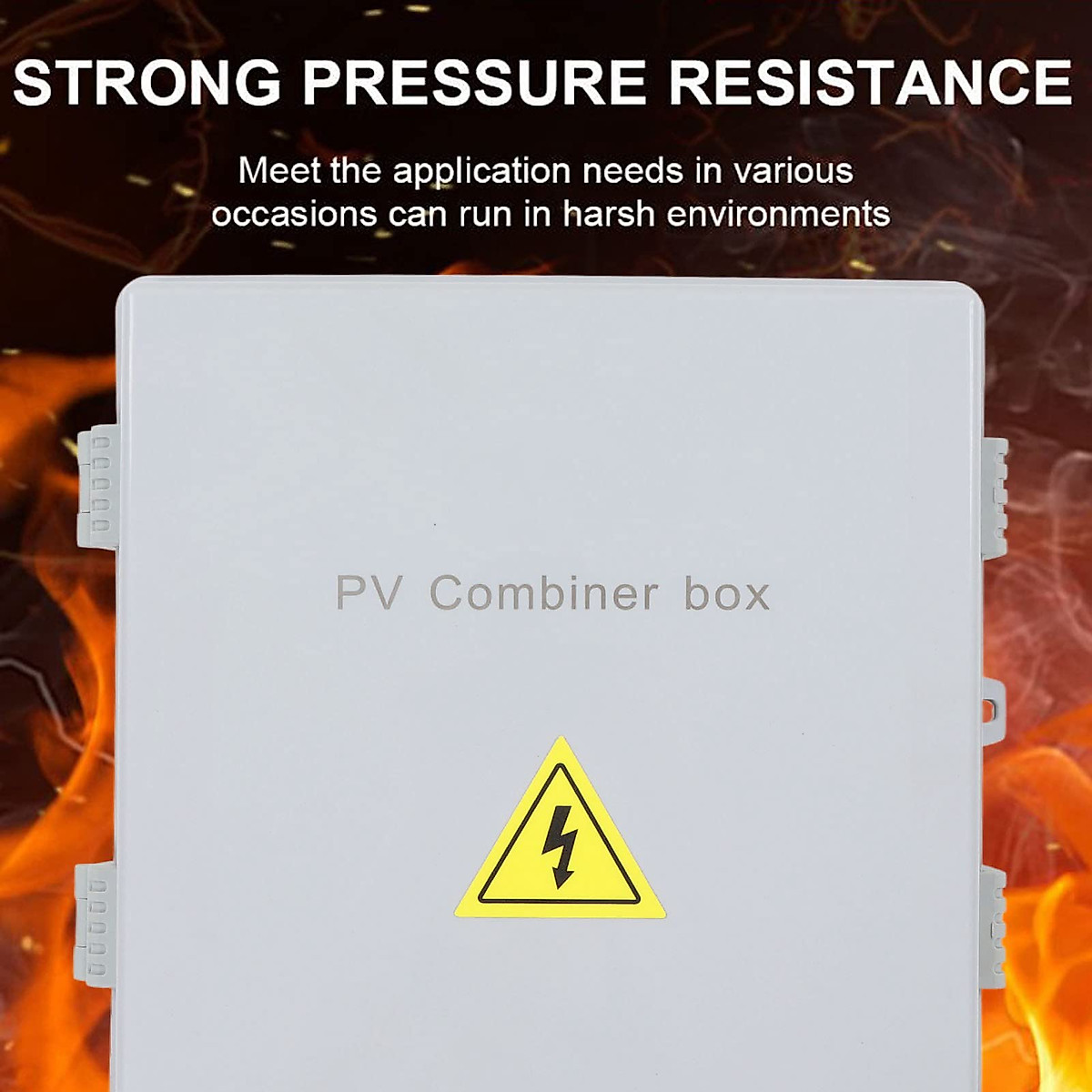Focket 8 String PV Combiner Box, Waterproof Solar Combiner Box with 80A Circuit Breaker, 10A Rated Current , Arreste & Solar Connector for On/Off Grid Solar Panel System