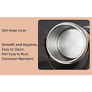 Thermos for Hot Food, 2 Tier Soup Thermos Container, Food Thermos, 304 Stainless Steel Vacuum Insulated Thermal Bento Lunchbox for Office School Camping Picnic Outdoors, 1500ml-Red