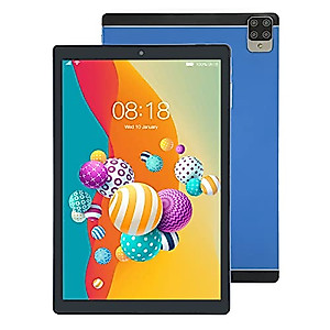 Cryfokt 10.1 Inch Tablet, 6GB RAM and 128GB ROM, 10 Core CPU Tablets with Dual Cameras, IPS HD Touch Screen 2.4G5G WiFi Tablet PC Friends and Family, Blue