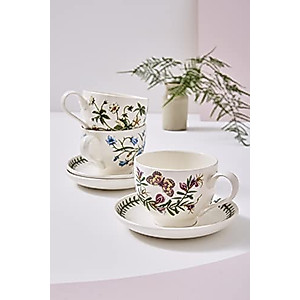 Portmeirion Botanic Garden Set of 6 Teacups & Saucers (T) (Assorted Motifs)