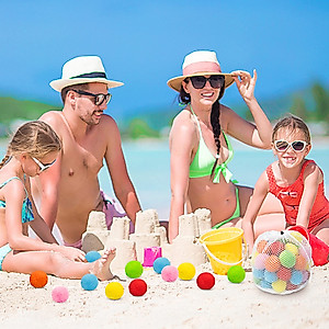 Korlon Tec 60 Pcs Reusable Water Balls, 2.5" Outdoor Water Toys Reusable Water Balloons for Kids, Summer Toys for Backyard Pool Trampoline Water Fun