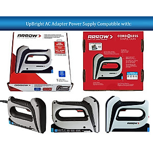 UpBright 5V AC/DC Adapter Compatible with Arrow Fastener T50DCD T50 DCD T-50 3.6V 1Ah 1000mAh Li-Ion Battery Cordless Staple Gun Electric Stapler T50DCDC 5VDC 1A Power Supply Cord Charger PSU w/Barrel