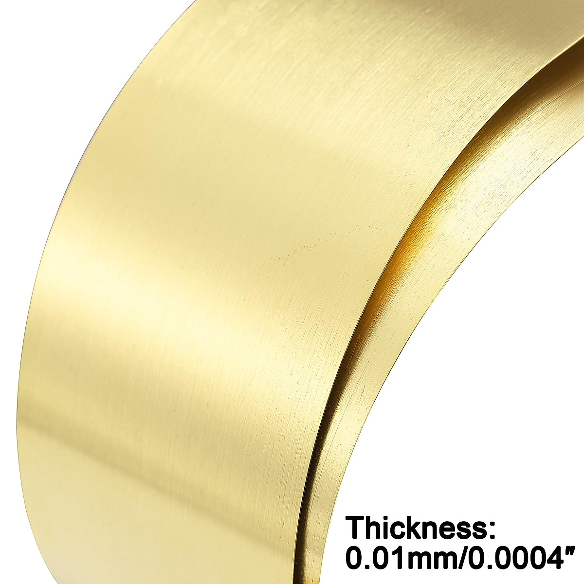 uxcell Brass Sheet Roll, Metal Foil Plate 1000mm x 100mm x 0.01mm 2pcs