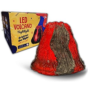 Volcano Night Light, Color Changing Night Light for Kids, Kids Night Light for Bedroom, LED Night Light with Touch Sensor, Night Lamp for Kids Room, Kids Night Light Toy, Volcano Lava Lamp