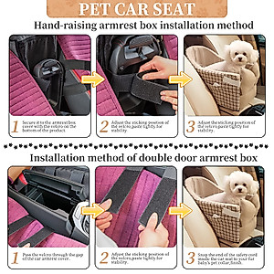 Doggie Car Seat - Booster Seat for Small Dogs 0-15 Ibs (Brown)