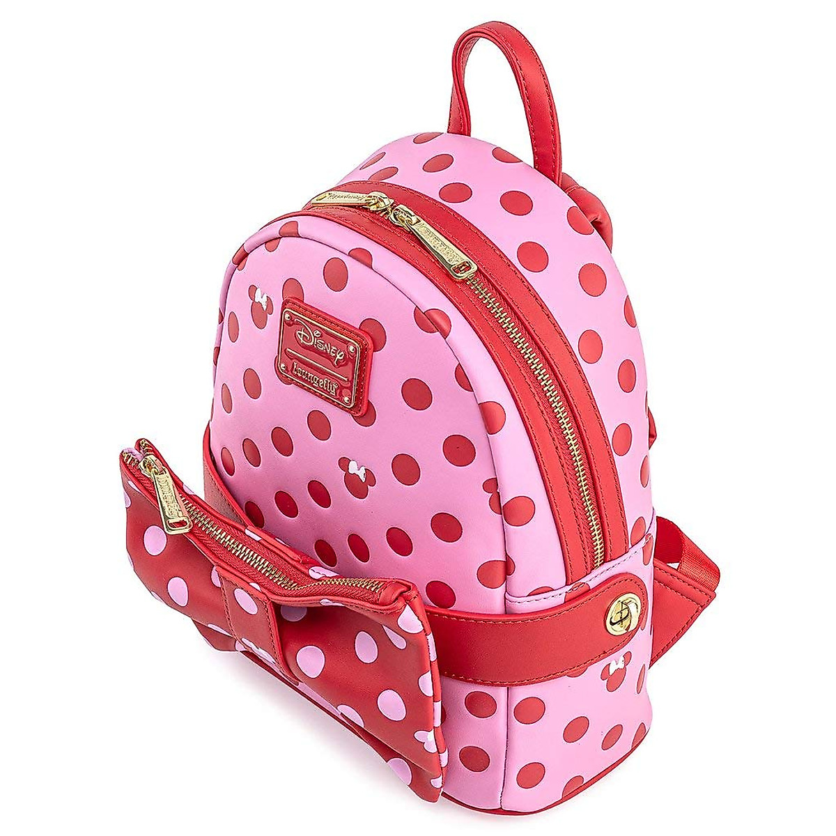 Loungefly Minnie Bow 2in1 Fanny Mini Backpack PinkRed