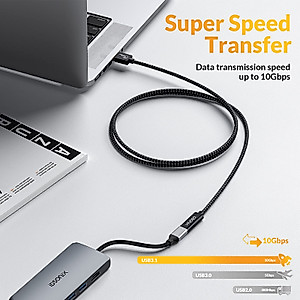 iDsonix 3.0 7 Port USB Hub and USB to USB C Adapter Cable