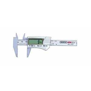 General Tools 1433 Fraction Plus Digital Fractional Caliper, Carbon Fiber, 3-Inch