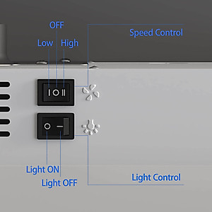 SNDOAS Range Hood 30 inch Under Cabinet, Ducted/Ductless Convertible Kitchen Hood, Stainless Steel Vent Hood with LED Light,Under Cabinet Hood with 2 Speed Exhaust Fan,Black