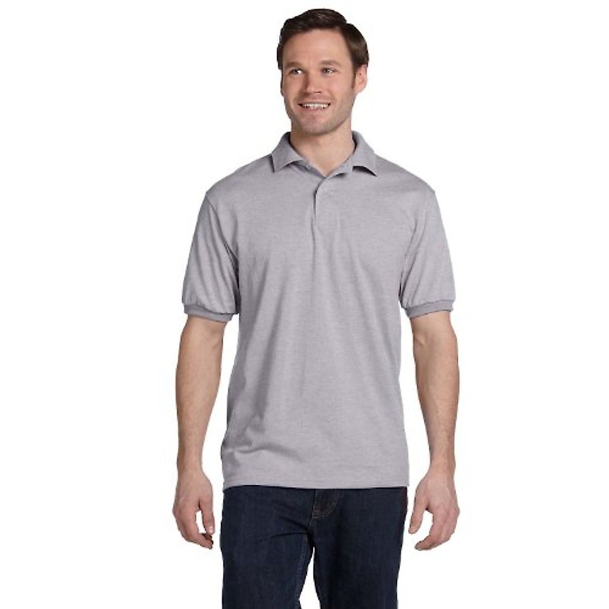 Hanes mens Short-sleeve Jersey (Pack of 2) polo shirts, Light Steel, 3X-Large US