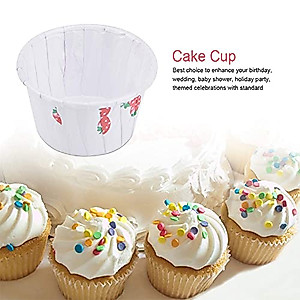 Yosoo Mini Cupcake Liners Paper Round Cake Baking Cups Strawberry Pattern Muffin Cases 100Pcs